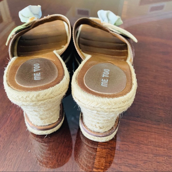 me too | Shoes | Elegant Leather Wedge Sandals | Poshmark